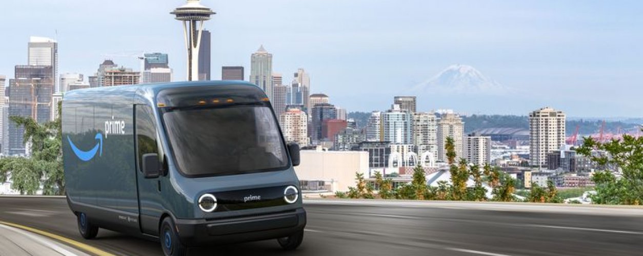 Protótipo de van elétrica da Amazon é revelado