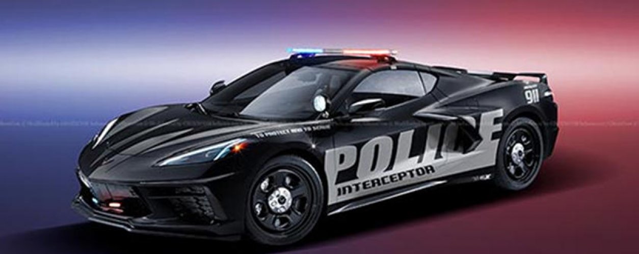 Imagine ser parado por um Corvette C8 policial?