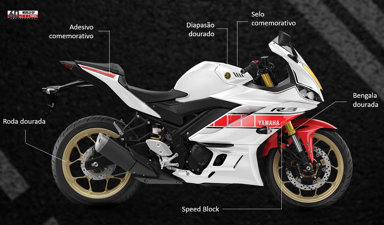 Yamaha lança R3 World GP 60th Anniversary Edition